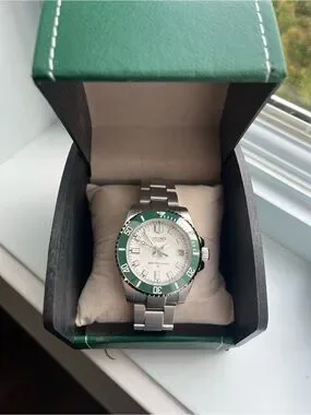Seiko | Other | Seiko Mod Submariner Mens Automatic Diver Watch Green ...